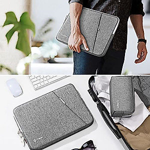 FINPAC Laptop Sleeve with Accessory Pouch for MacBook Pro M3/M2/M1 14-inch, MacBook Air/Pro 13, Protective Case with Tech Bag