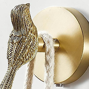 Brass Hooks, Gold BrassTowel Hooks,Brass Decorative Hooks,Gold Brass Coat Hooks Wall Mounted,Gold Brass Bird Coat Wall Hooks, Brushed Brass Wall Hooks for Towel, Coat ,Robe, Hat ,Keys,Bag,Scarf