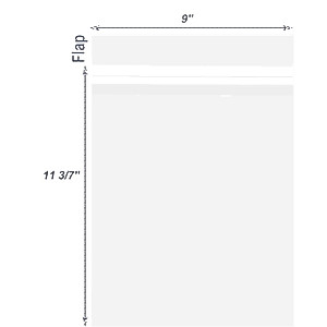 Golden State Art, 200 Pack Acid-Free Crystal Clear Sleeves Bags, Fits 8.5x11 Prints, Photos, Artwork, Self Seal (Bag Size: 9"x11 3/7")