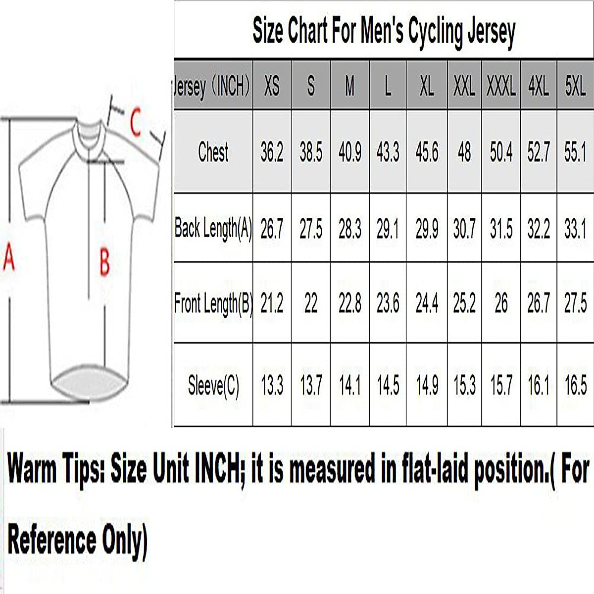XUNQI Men's Cycling Jersey Long Sleeve Reflective with Rear Zippered Bag American Cycling Team Size M