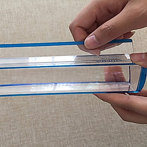 8 Inch 5X Blue Raised Domed Bar Magnifier 7513B with Reading Tracking Line Optical Tool Bar Magnifying Glass