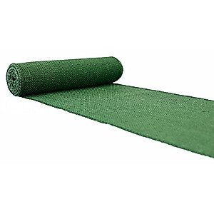 CleverDelights 9" Green Burlap Roll - Finished Edges - 5 Yards - Jute Burlap Fabric