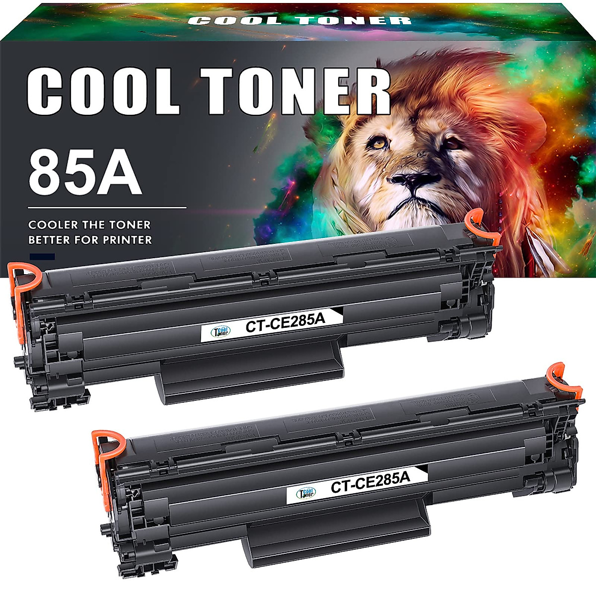 Cool Toner Compatible Toner Replacement for HP 85A CE285A Toner Cartridge for HP Pro P1102w M1212nf MFP P1102 P1109w M1217nfw Printer Ink Cartridge (Black, 2-Pack)