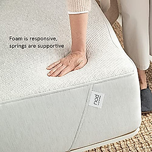 Nod Hybrid by Tuft & Needle Queen Mattress, Soft Memory Foam and Firm Innerspring Bed in a Box with Breathable Support, 100-Night Sleep Trial, 10-Year Limited Warranty