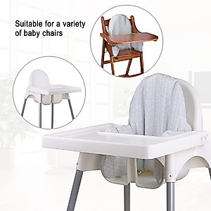 High Chair Cushion, for IKEA High Chair Cushion, Cushion High Chair, for IKEA Highchair Cushion for IKEA Antilop Highchair, Built-in Inflatable Cushion, Baby Sitting More Comfortable (gray Stripes)