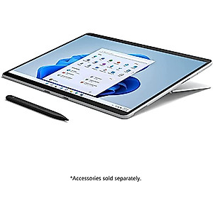 Microsoft Surface Pro X Tablet, 13" PixelSense Touchscreen Display, SQ1, 8GB Memory, 128GB Solid State Drive, Qualcomm Adreno 685 GPU, Windows 11 Home, Surface Laptop, Platinum (Renewed)