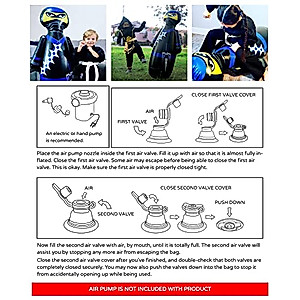 INFLATABLE DUDES Ninja (Nobi) 47 Inches -Kids Punching Bag | Already Filled with Sand| Bop Bag | Inflatable Toy | Boxing - Premium Vinyl- | Bounce-Back Action! | Indoor Outdoor -Play Therapy