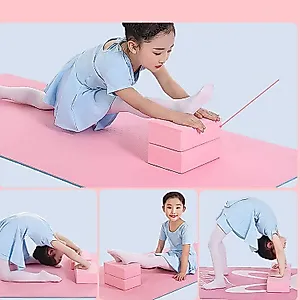 Pigbajie Yoga Blocks 9x6x3, 2 Pack High Density Yoga Brick Foam Blocks to Improve Strength, Flexibility and Balance, Light Weight and Non-Slip Surface, Pilates and Meditation (Gemstone Blue)