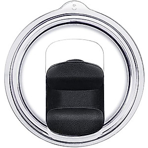 20 oz Magnetic Tumbler Replacement Lid - Compatible with yeti Rambler, Ozark Trail, Old Style Rtic and More - MagneticSlider Switch Spill Proof Tumbler Cover, BPA Free, Black(1 Pack)