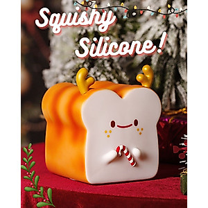 MIVANI Kids Toast USB Rechargeable Night Light, Touch Sensor, 1 Hour Timer, LED Silicone Night Light, Toddler Boy Nursery Nightlight, Cute Teen Girl Gift, Kawaii Room Decor