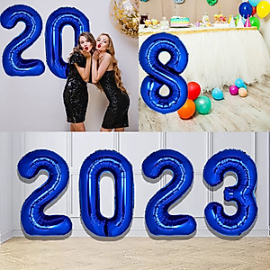 Huge 40 Inch Navy Blue Number 1 Balloon One Balloon for First Birthday Decors Kids Boys Girl Helium Hot Blue Theme Party Number 1 Balloon 1st Balloons Birthday for Anniversary Decors Baby Shower