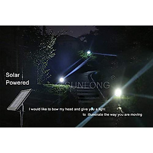 Solar Powered Spot Lights Outdoor Waterproof 2 in 1 Bright Solar SpotLights Power Adjustable for Flag Yard Flagpole Landscape Dusk to Dawn White
