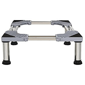 Kokorona Washing Machine Stand Mini Fridge Stand with 4 Strong Feet (9-10.2in High, Dual-Tube), Adjustable Refrigerator Base Multi-Functional Washer Dryer Pedestals, Max Load 440LBS