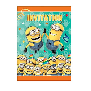 Unique Despicable Me Birthday Party Supplies Bundle Pack includes 24 Party Invitations and Envelopes