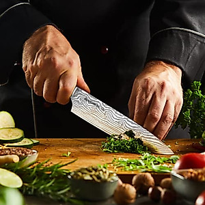 Astercook Chef Knife, 8 Inch Professional Kitchen Knife, German High Carbon Stainless Steel Ultra Sharp Knife, Chefs Knives with Ergonomic Handle and Gift Box
