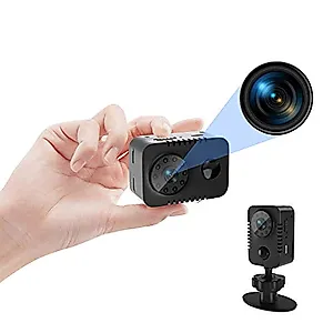 EDIACE HD 1080p Body Camera Mini Spy Camera Hidden with PIR Motion Detector and Night Vision Small Nanny Cams Portable Indoor Video Cameras Home Security Surveillance Cam 60 Days Standby-(No WiFi)