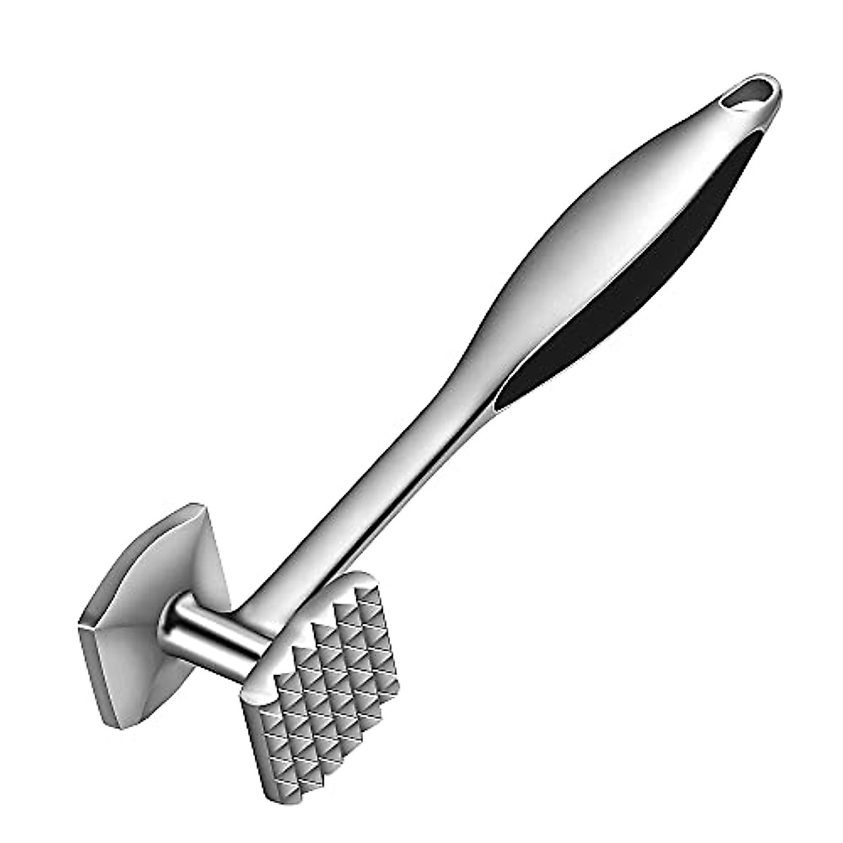 AOWOTO Meat Tenderizer Hammer Mallet Tool Pounder For Tenderizing Steak Beef And Poultry. With Rubber Comfort Grip Handle