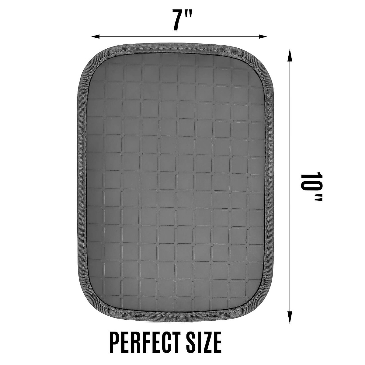 HOMWE Silicone Kitchen Pot Holders with Pockets, 2 Pc Set Trivet, Steam and Heat Resistant Hand and Countertop Protection Hot Pads, Non-Slip Grip potholders, Terrycloth Interior Lining, Gray