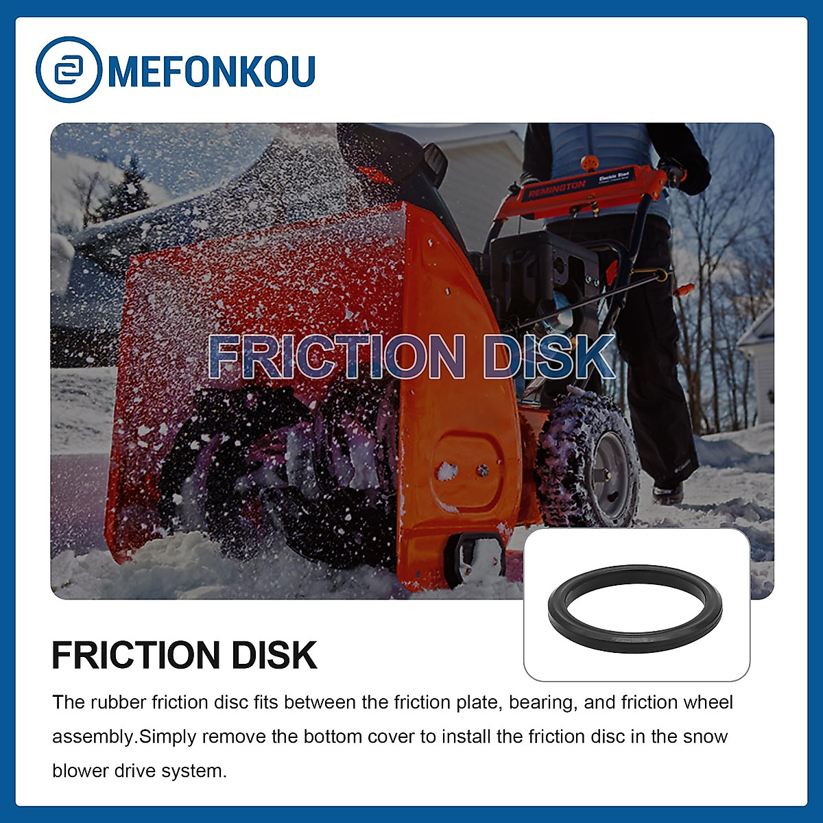 MEFONKOU Friction Wheel 935-04054 for Cub Cadet, MTD Craftman, Troy Bilt Snowblower with Snow Throwers 735-04054 935-04054A Friction Disk