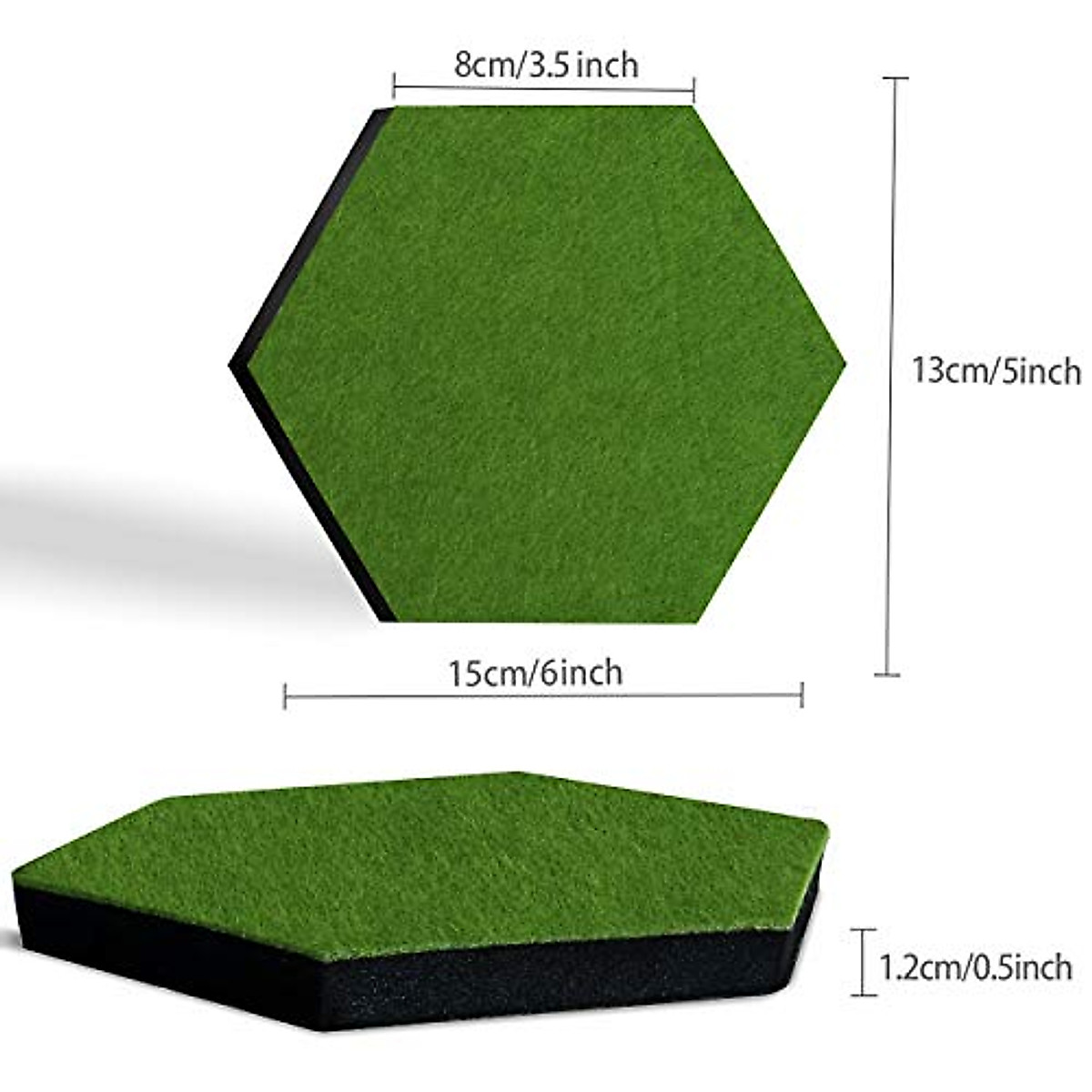 Soyizom Felt Pin Board Self Adhesive Board for Photos | Notice | Memos | Display,Thickened Bexagonal Bulletin Board Decorative Pin Board Pads for Offices School Wall Decor(7 Pcs/Set,Cement-Grey）