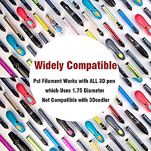 3D Pen Filament Refills,20 Colors,Each Color 16.4 Feet,PCL Filament 1.75mm for 3D Pen Printer,Safe Refills,Gifts for Kids(Total 328 Ft)