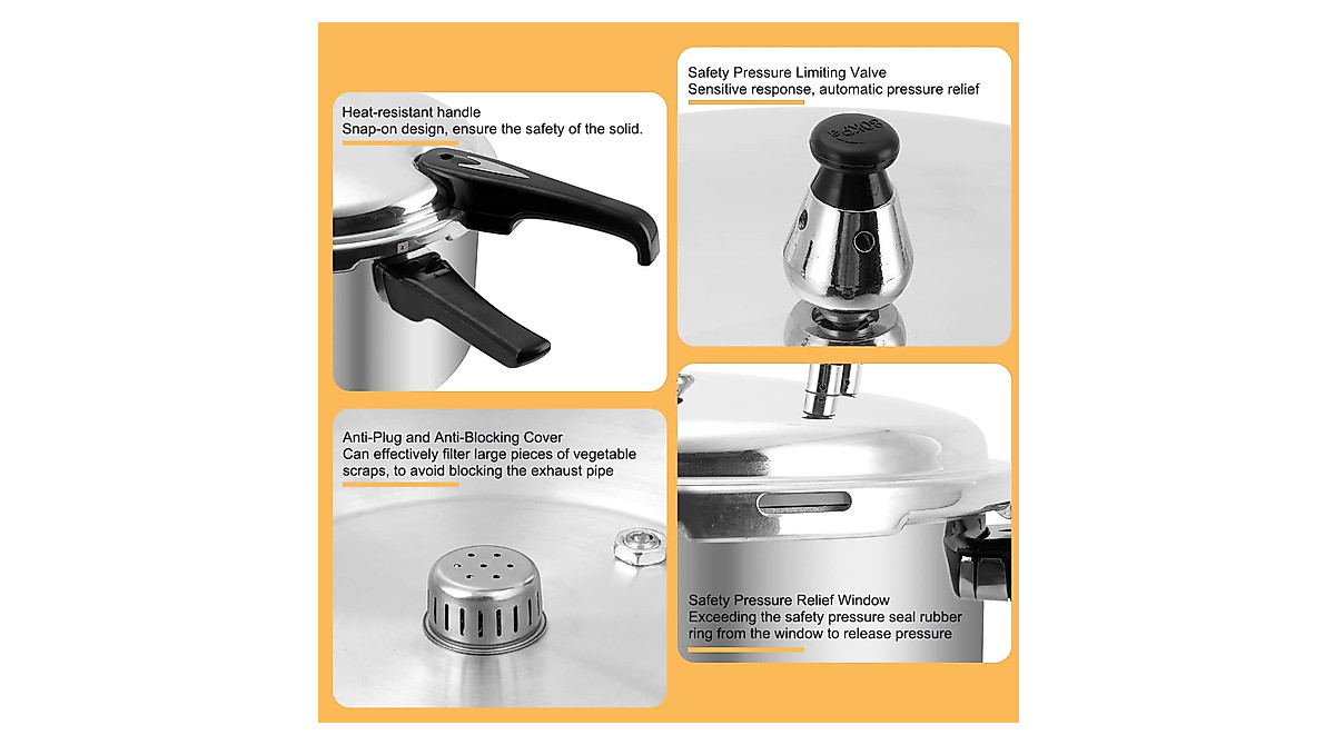 Fulgutonit 12 Quart Pressure Cooker,Aluminum Pressure Canner w/Canning ...