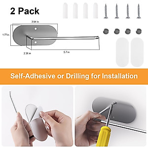 2 Pack Tumbler Lid Organizer, Space Saving Cup Lid Organizer for Yeti Tumbler/Stanley Tumbler/Simple Modern Tumbler Lids, Self-Adhesive or Drilling Tumbler Lid Hook for Kitchen Organizers and Storage