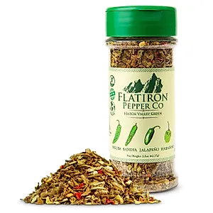 Flatiron Pepper Co - Hatch Valley Green. Premium Green Chile Flakes. Hatch Green Chile - Jalapeno - Habanero