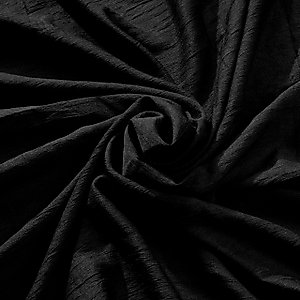 1 Yards Black Chiffon Fabric 74" Wide Tulle Fabric, Soft and Skin Friendly Thickened Drapery Fabric by The Yard, for Weddings, Costumes, Tablecloths, and Parties