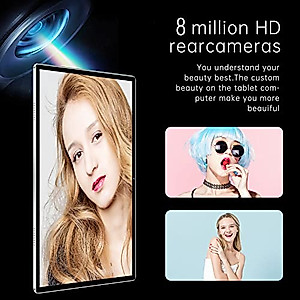 Pomya 10.1 Inch Tablet, 2.4G 5G WiFi Dual Band Calling Tablet for 11, 1960x1080 IPS HD Tablet, 8 Core CPU Dual Cameras PC Tablet for Movie, Game, Video