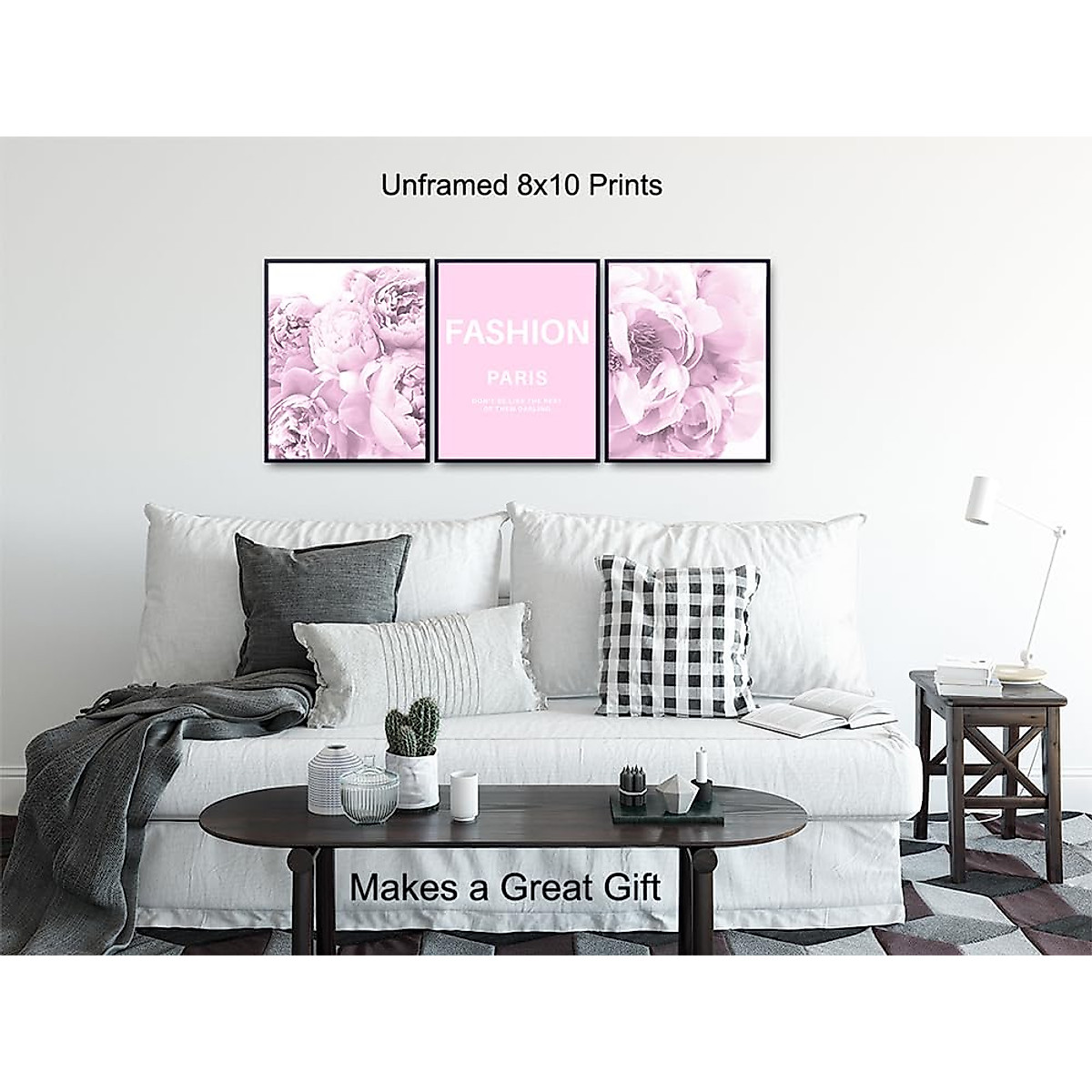 Fashion Wall Art & Decor - Glam Luxury Fashion design Poster - Haute couture - Inspiration Motivation Positive Quotes Wall Decor - Shabby chic Wall Art - Gift for Woman, Girl, Teens, Fashionista