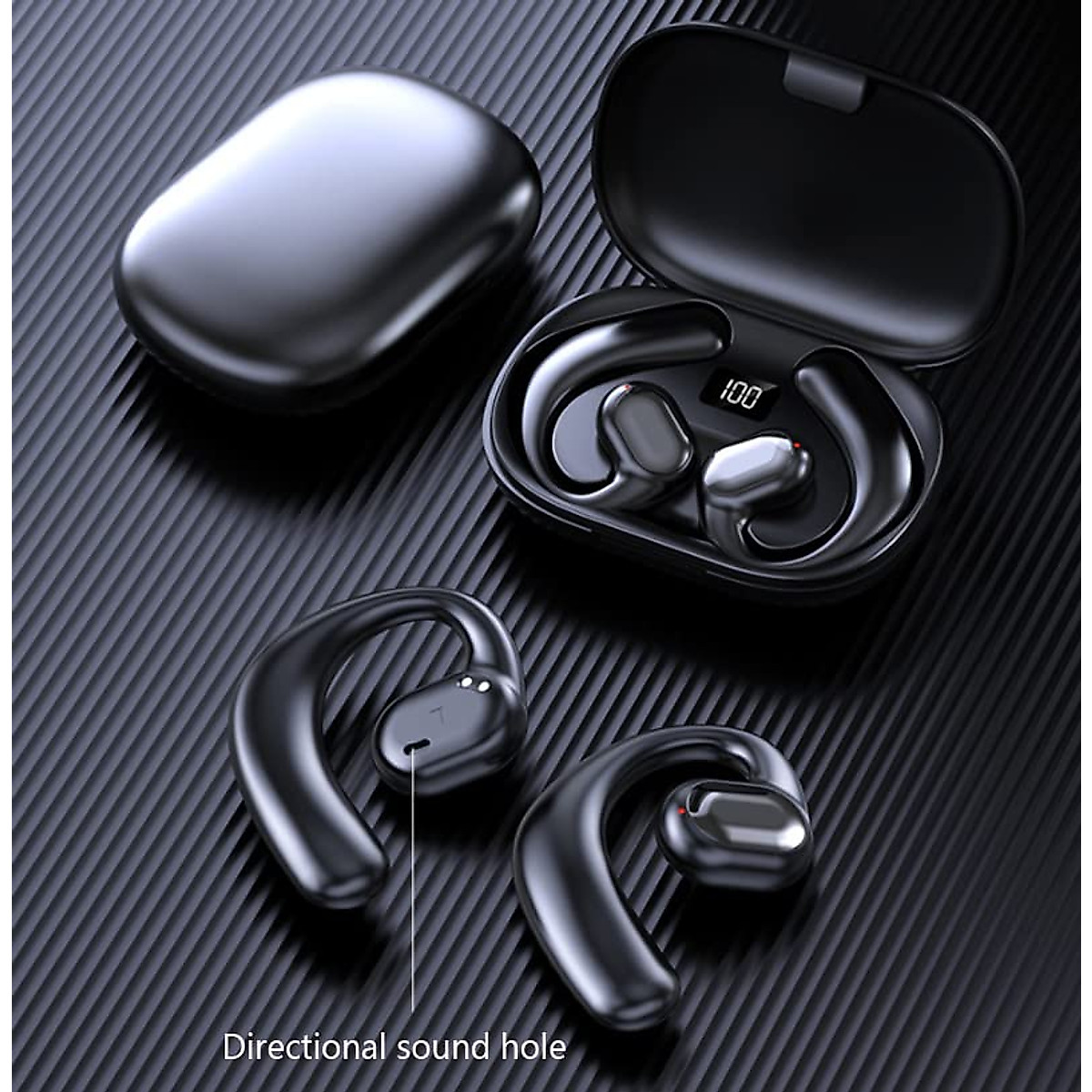 TEDATATA Wireless Bone Conduction Earphones Binaural Noise Reduction, Wireless high-Definition Calls，Suitable for Sports Workouts, Running, Cycling