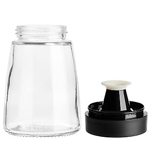 Juvale 2 Piece Small Oil and Vinegar Dispenser Set for Kitchen, Glass Cruet Bottles with No Drip Tops for Salad Dressing, Balsamic, Soy Sauce (5.5 oz)