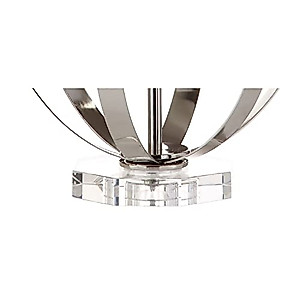 JONATHAN Y JYL1086A Logan 26" Metal Orb LED Table Lamp Modern Contemporary Minimalist Bedside Desk Nightstand Lamp for Bedroom Living Room Office College Bookcase LED Bulb Included, Polished Nickel