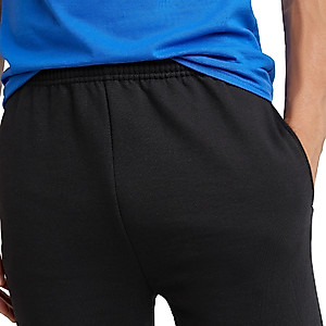 Hanes Mens Ecosmart Open Bottom Sweatpants, Midweight Fleece Open-hem For, Black, 3X-Large US
