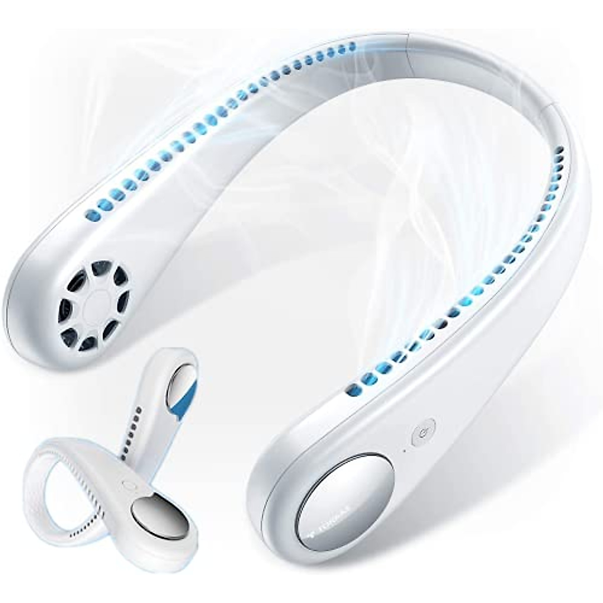 LESHIDA ICEFANHUB Portable Neck Fan Personal Work 2000 mAh 5~8 Hours Turnable White 360°Flexible