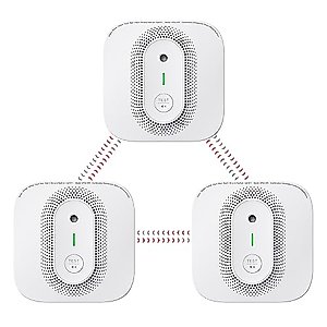 X-Sense Combination Smoke and Carbon Monoxide Detector with Voice Location, Wireless Interconnected Smoke Detector Carbon Monoxide Detector Combo, Model XP02-WR, 3-Pack