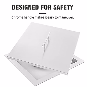 Saihisday 21" Stainless Steel Fire Pit Lid Thick Fire Pit Burner Cover Square Drop-in Fire Pit Pan