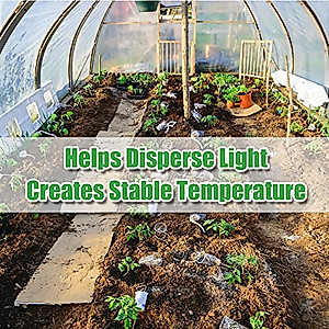 Greenhouse Film,4PCS 6.5x9.8Ft Clear Greenhouse Plastic Sheeting Cover,UV Resistant Polyethylene Film,for Horticulture,Garden and Agriculture,Apply to Greenhouse Plants Windproof Frost Dust Proof