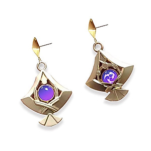 Anime Yae Miko Theme Ear Stud Earrings Take Photo Props Cosplay Costume Accessories Jewelry