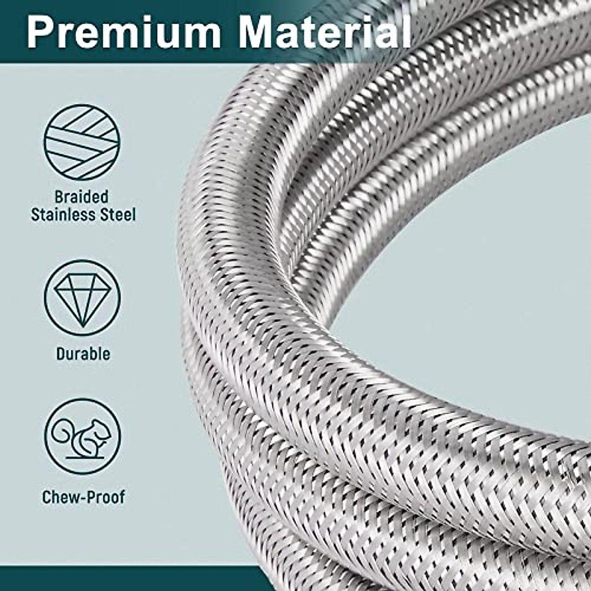 GASPRO 5 Feet Propane Adapter Hose 1lb to 20lb, Comes with A Propane Tank Gauge Level Indicator, Fit for Propane Stove, Gas Grill, Griddle, Heater and More