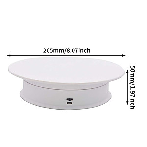 Motorized Rotating Display Stand 360 Degree Automatic Revolving Platform Electric Rotating Turntable Display Stand Rotating Display Turntable for Photography Products and Show/Black base + black suede