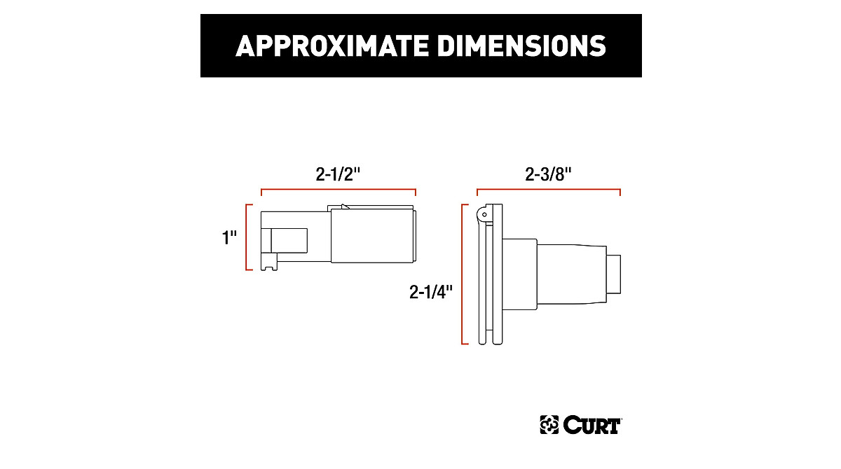 CURT 58671 4-Pin Trailer Wiring Harness Connectors - Reliable & Durable