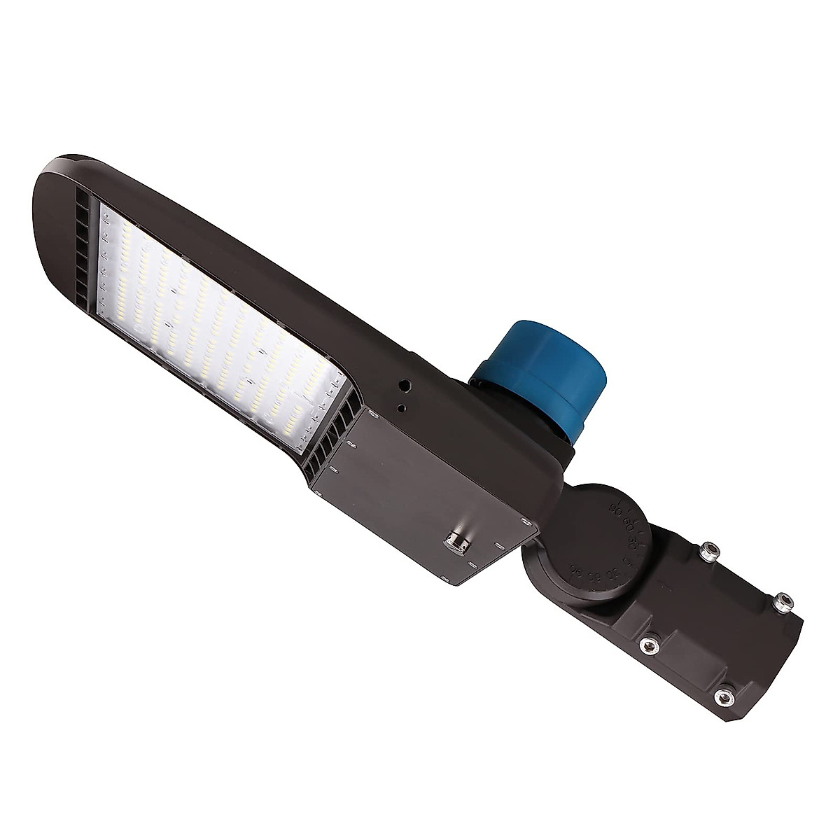 150W LED Parking Lot Light Slip Fitter Mount 5000K 21000Lm LED Shoebox Light with Dusk to Dawn Photocell, Outdoor Commercial Area Lighting AC100-277V, 1-10V Dim [600W HID/HPS Equiv.] UL&DLC Listed