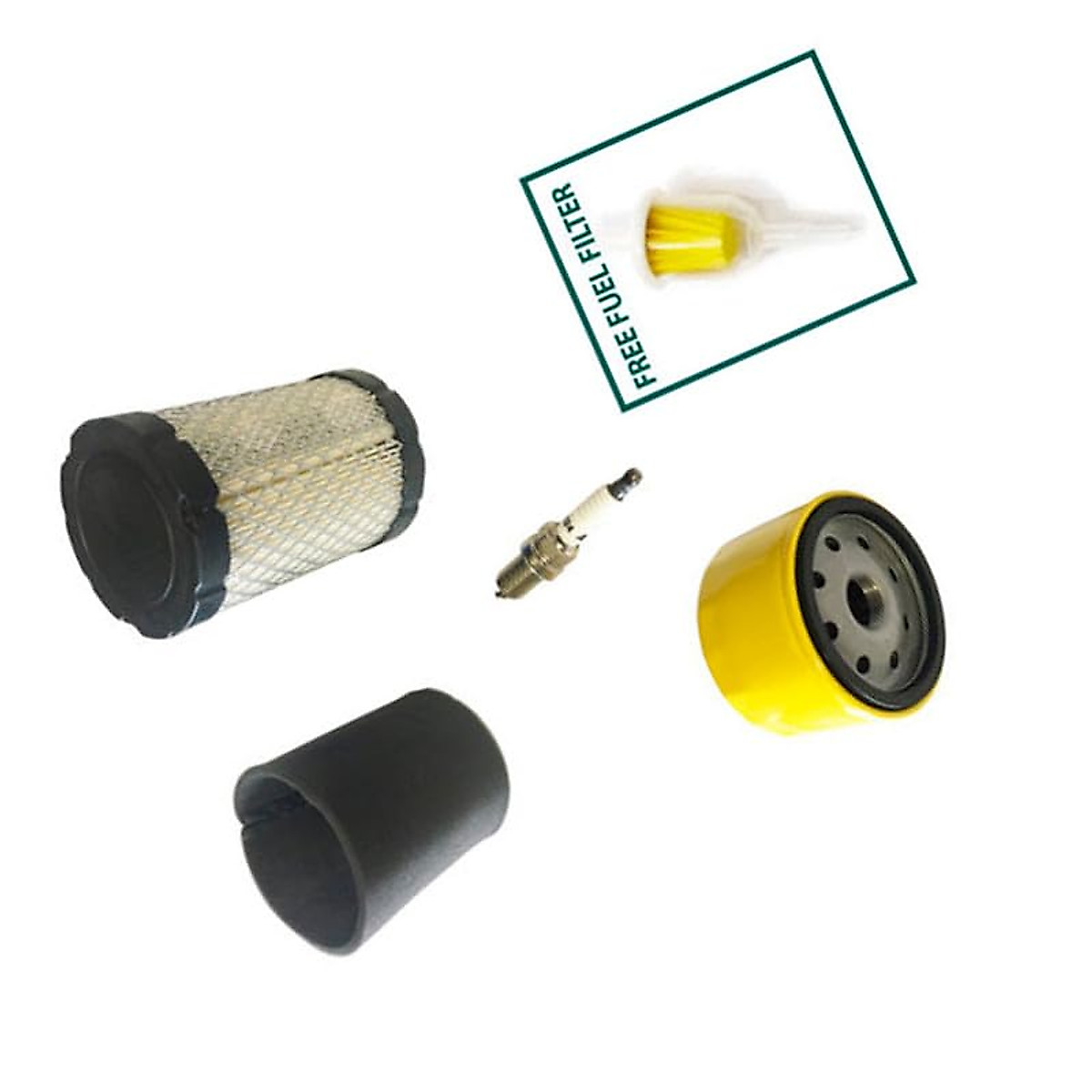 (YPS) MIU1303, GY21435 Air Fuel Filter Kit Compatible with John Deere Z225 Z235 Z255 Z335E Z335M Z345R ZTrak Mower MIU13963, 796031, 594201, 591334, RC12YC,D100, D105, D110, LG266, X330 + other models