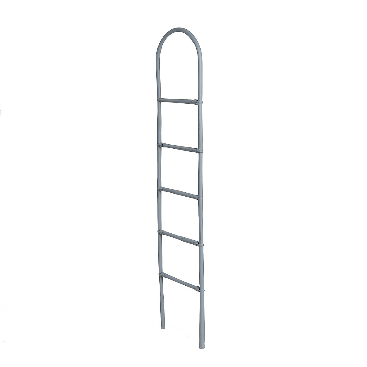 Creative Co-Op Decorative Bamboo Modern Towel Storage, Matte Grey Finish Blanket Ladder
