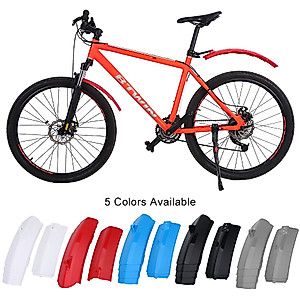 Retractable Bike S Set, Front & Rear Mountain Road Bike Mudguard Tyre Mud Guard with Led Light (Black) Road Bike S 700C 28Mm Front and Rear ycle Splash Guards