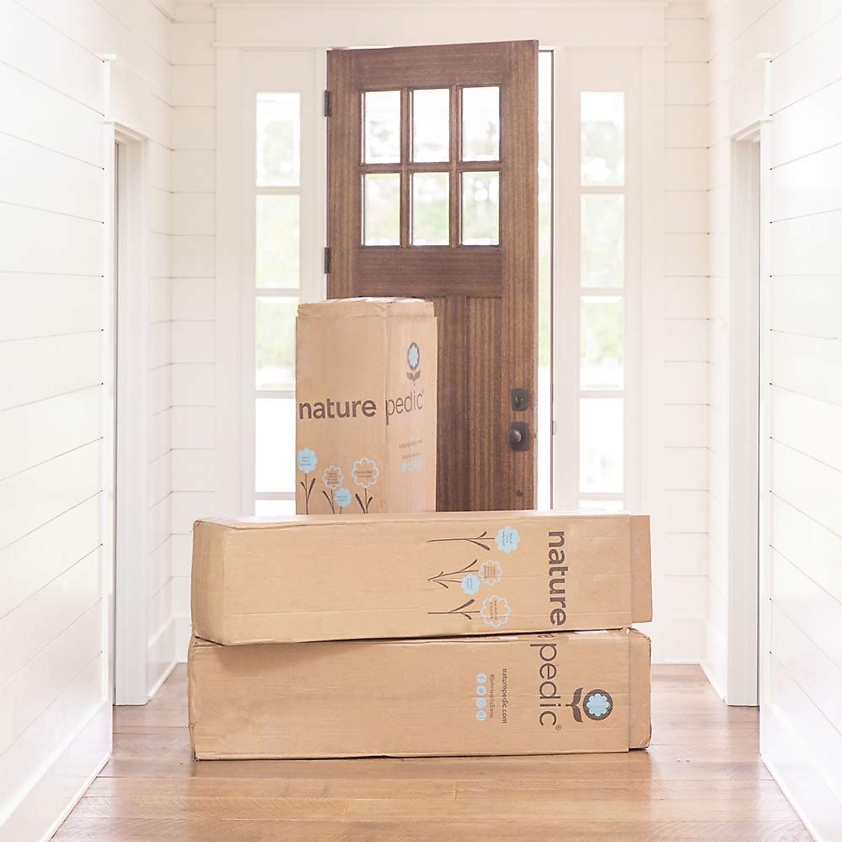 Naturepedic Serenade Organic Mattress - Cushion Firm Queen Hybrid Mattress with Encased Coils for Comfort and Pressure Relieving Natural Latex Mattress - Naturally Cooling & Breathable Mattress