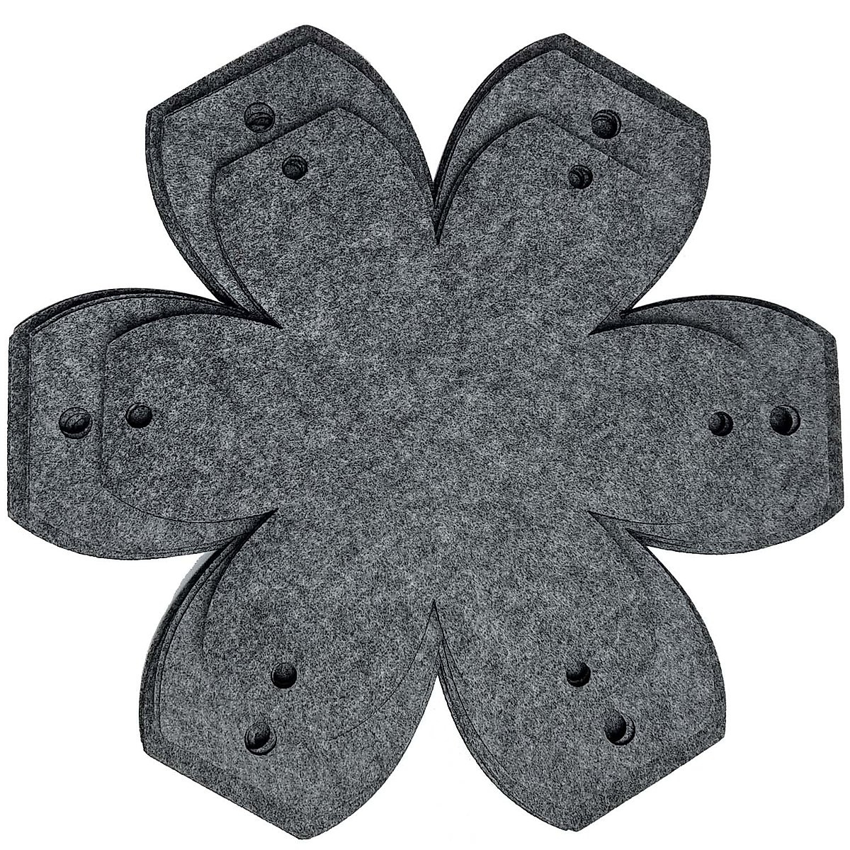 Pot and Pan Protectors, Set of 12 and 3 Different Size, Pot Dividers Pads/Cookware Protector Set/Stacking Pot Separators Protectors for Stacking and Protecting Your Cookware(Grey)