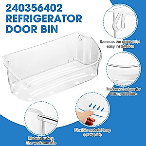 240356402 Refrigerator Door Shelf Replacement for Frigidaire Refrigerator Parts AP2549958, PS430122, 240430312, 240356416, 240356407, Refrigerator Door Bin Shelves (15.4 in L)-2 Pack